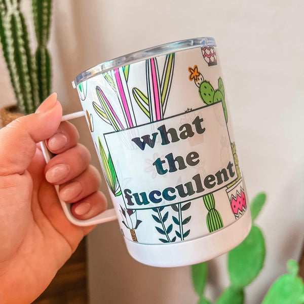 What the Fucculent Coffee Travel Mug – Turquoise and Tequila