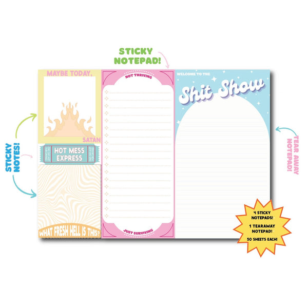 Shit Show Notepad – Turquoise and Tequila