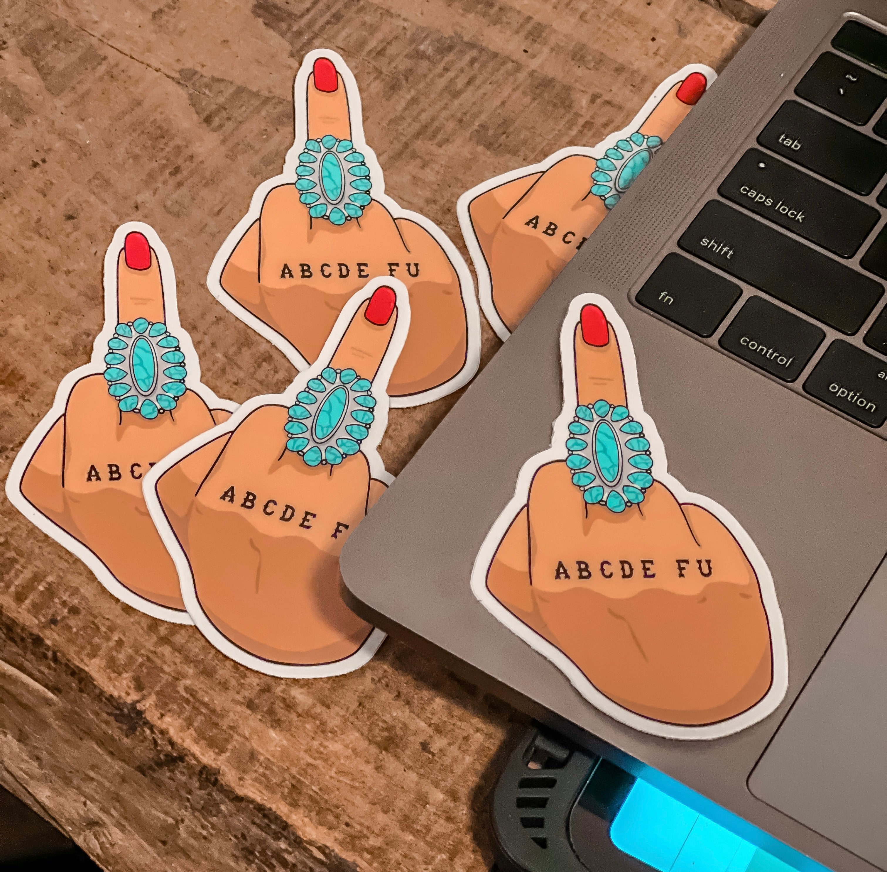 Sticker- ABCDE FU – Turquoise and Tequila